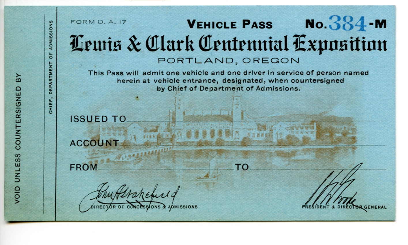 Vehicle pass | The Gallery