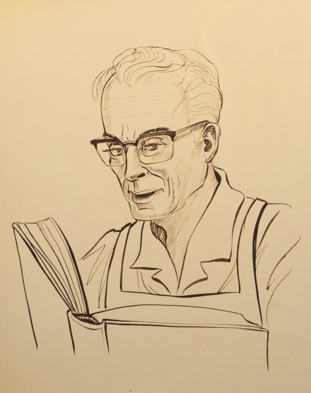 Person With Glasses Reading Book The Gallery
